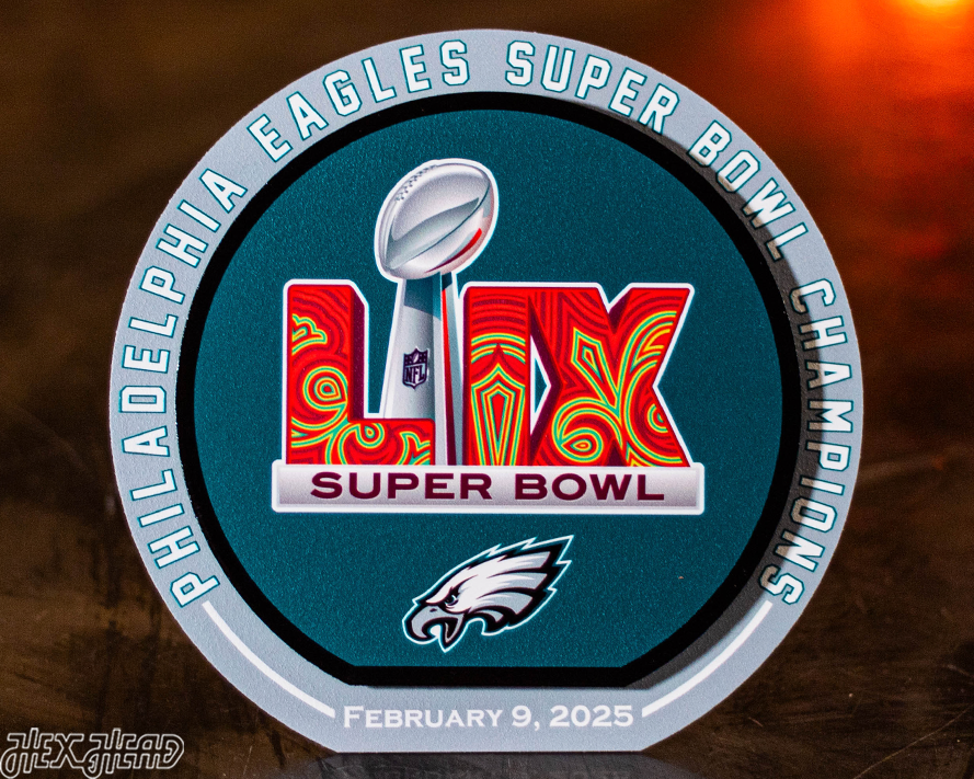 Philadelphia Eagles Super Bowl LIX CHAMPIONS "Double Play" On the Shel