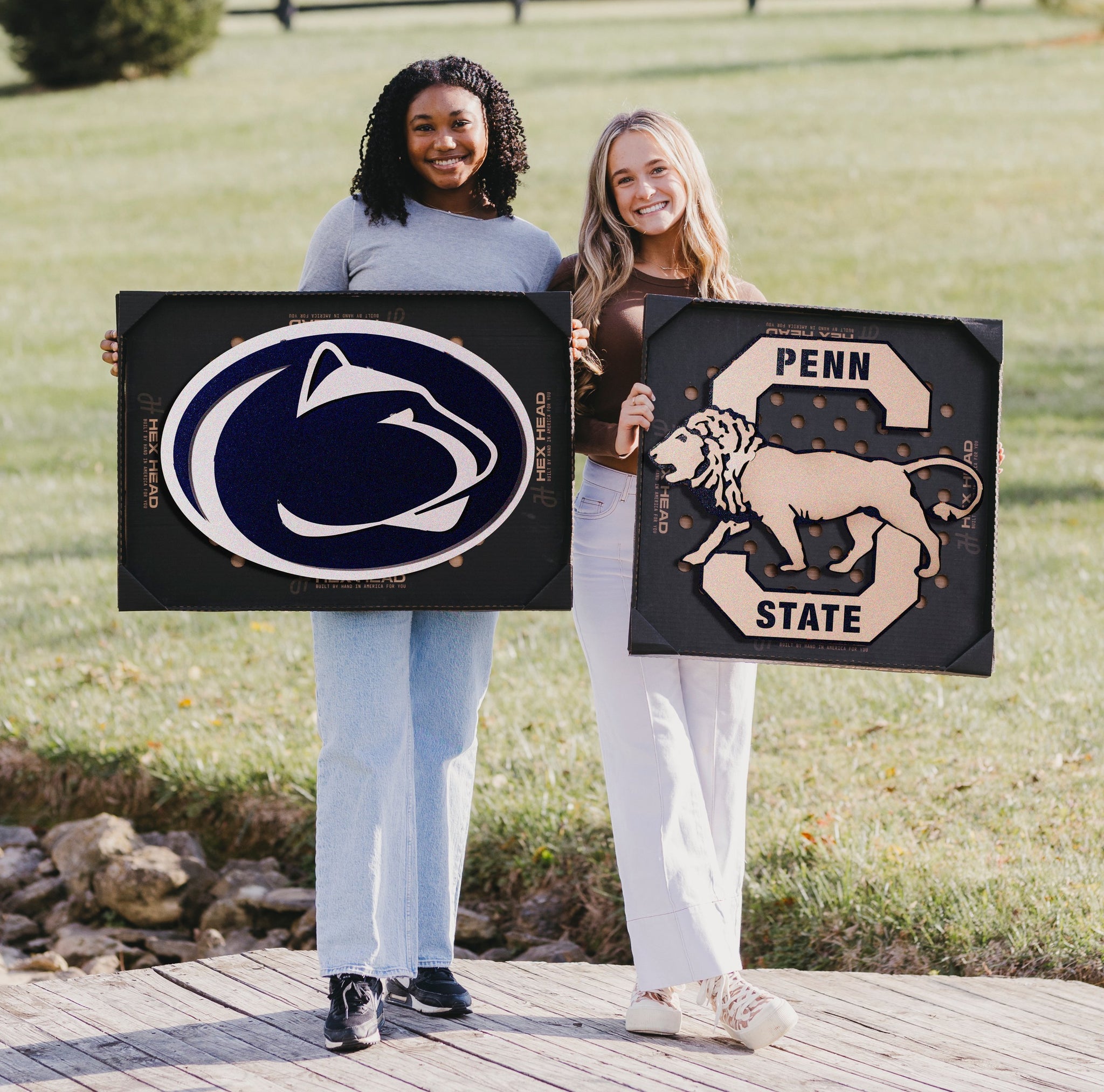 Penn State Nittany Lions Vintage Metal Wall Art – Hex Head Art