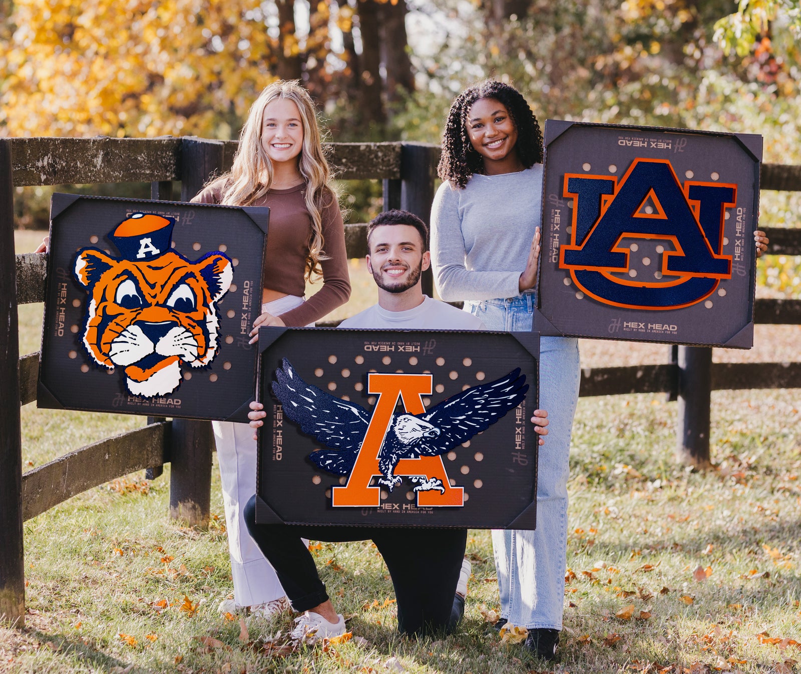 Auburn University Vintage Metal Wall Art– Hex Head Art