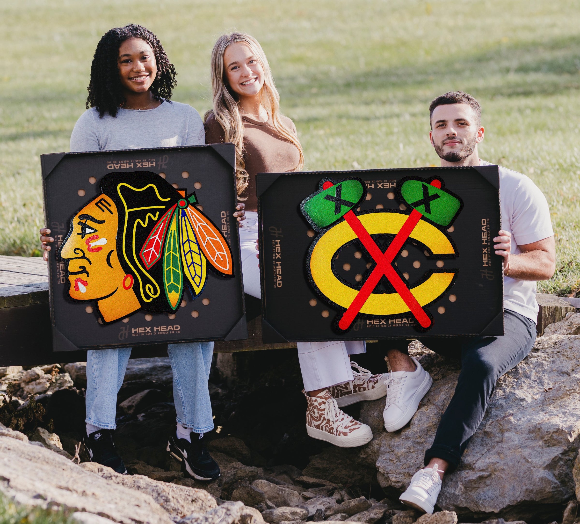 Chicago Blackhawks Custom Wall Art – Hex Head Art