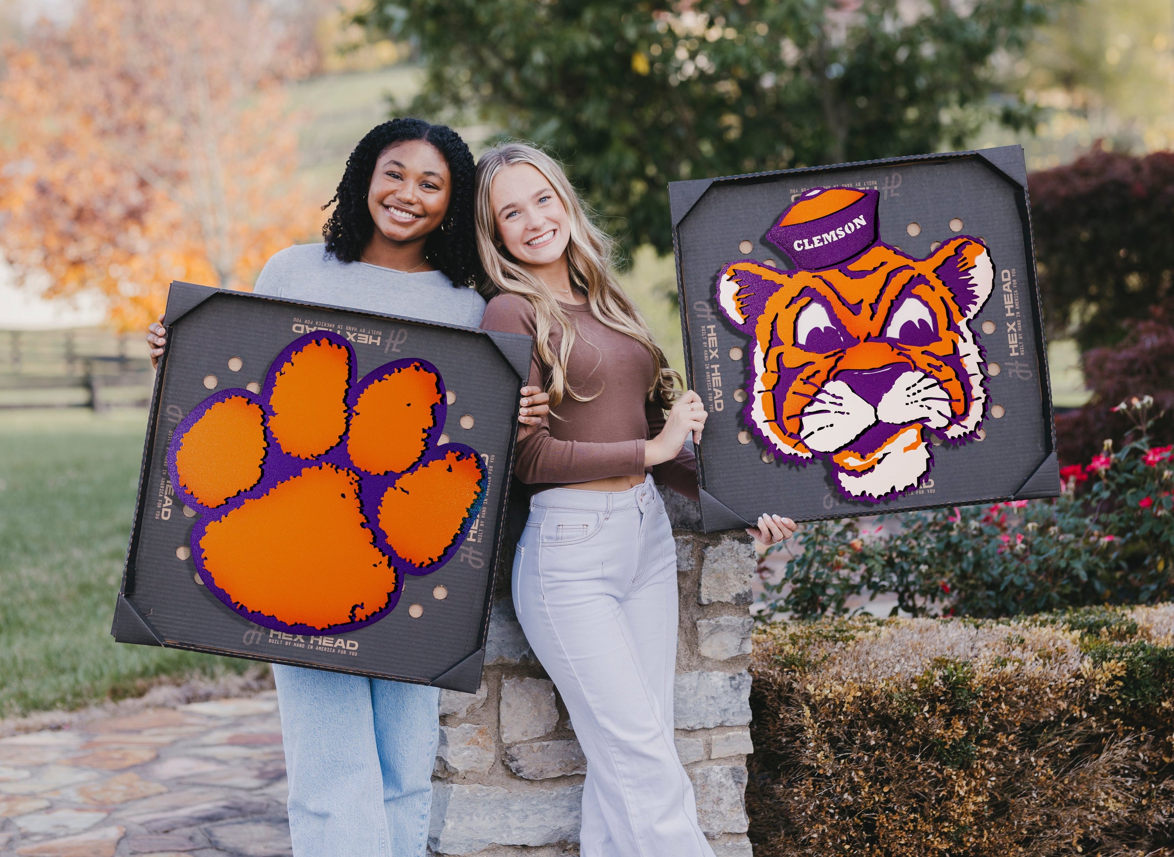 Clemson Tigers Vintage Metal Wall Art – Hex Head Art