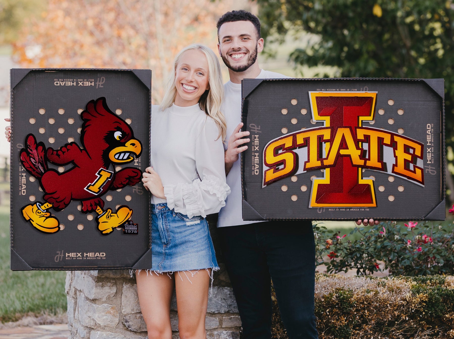 Iowa State Cyclones Vintage Metal Wall Art – Hex Head Art