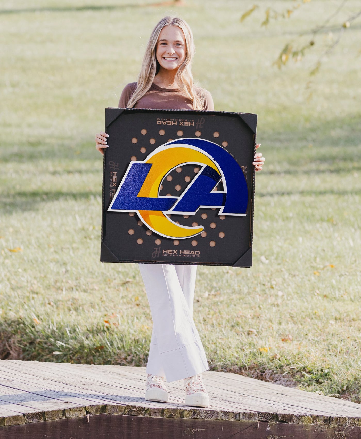 Los Angeles Rams Metal Wall Art – Hex Head Art