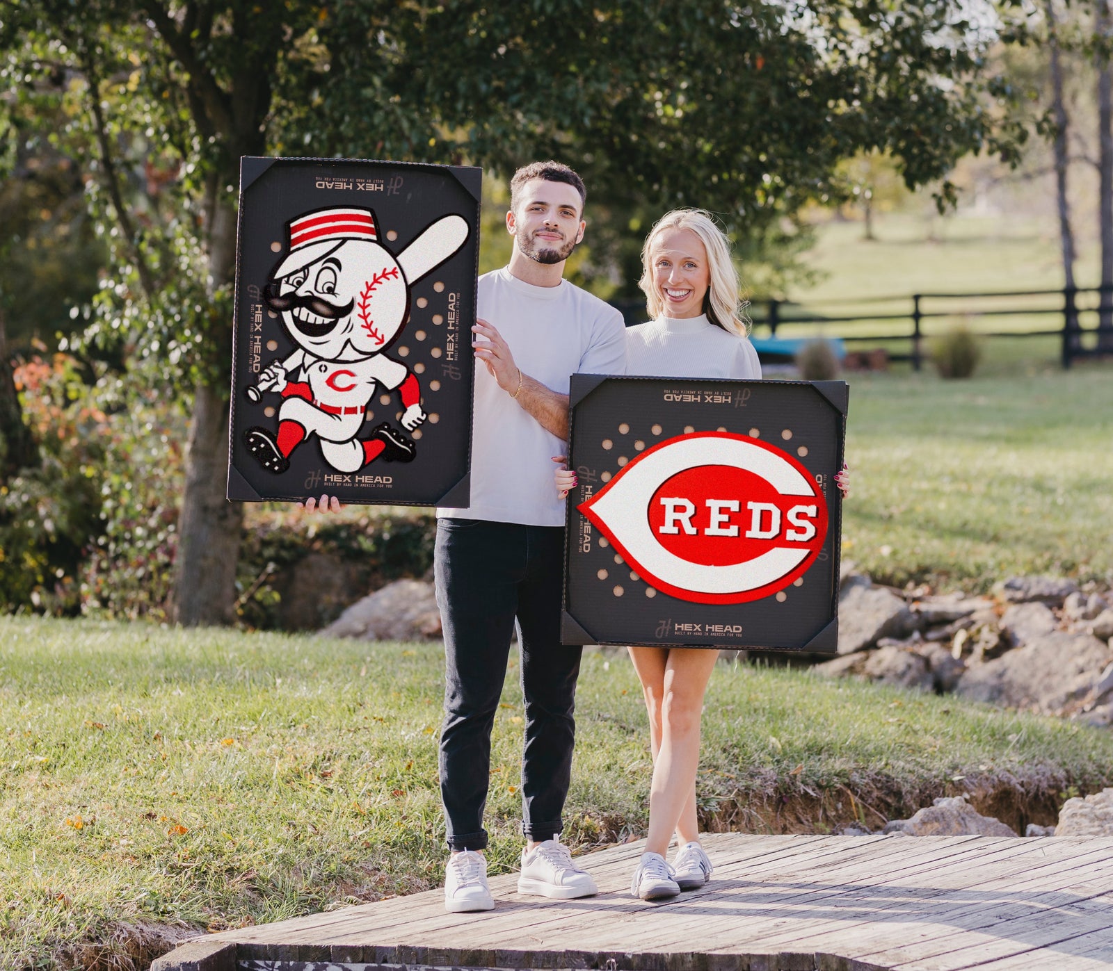 Cincinnati Reds Metal Wall Art | Hex Head Art