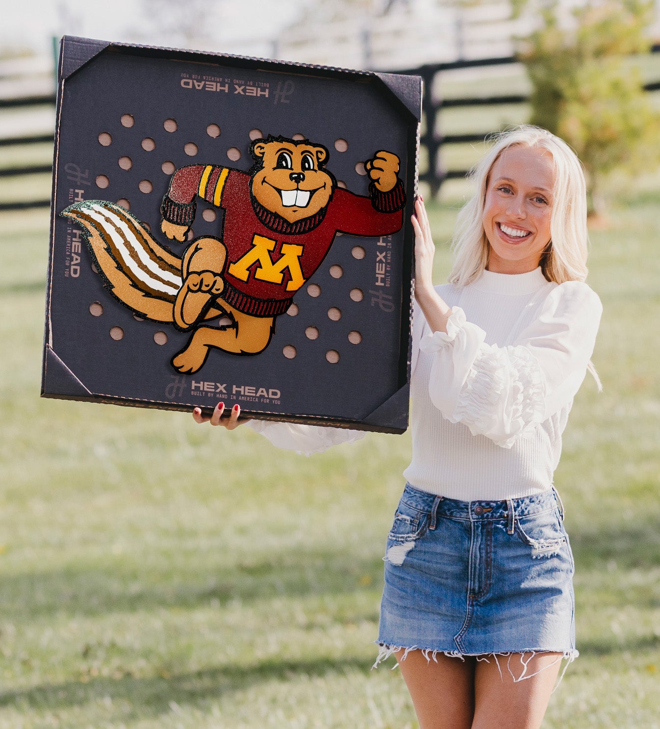 Minnesota Golden Gophers Vintage Metal Wall Art – Hex Head Art