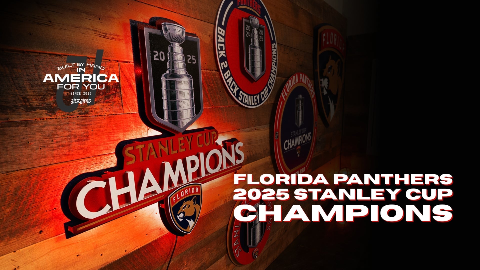 Florida Panthers Custom Wall Art – Hex Head Art