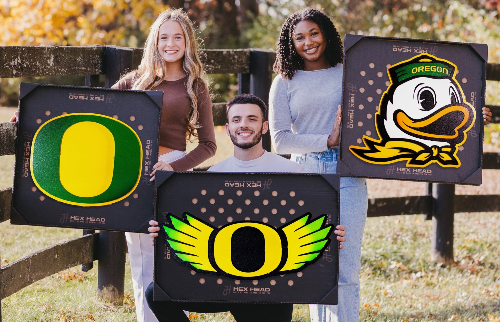 University of Oregon Vintage Metal Wall Art – Hex Head Art