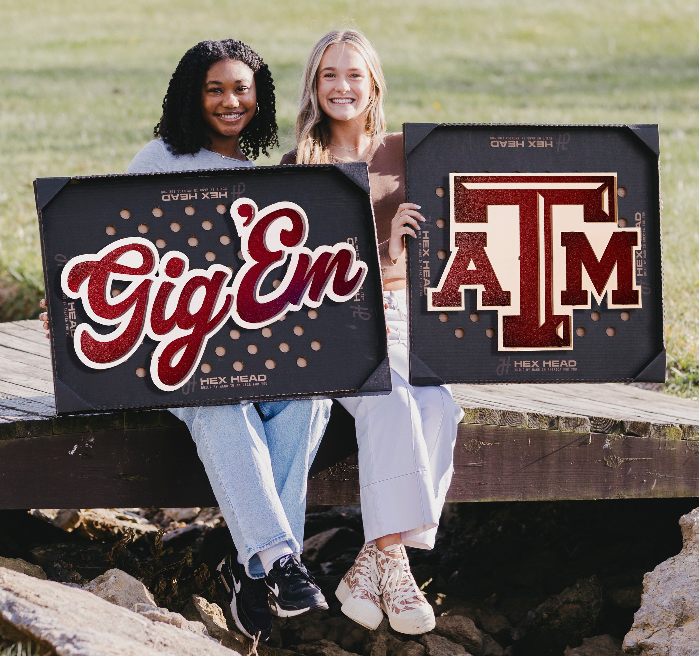 Texas A&M Aggies Vintage Metal Wall Art – Hex Head Art