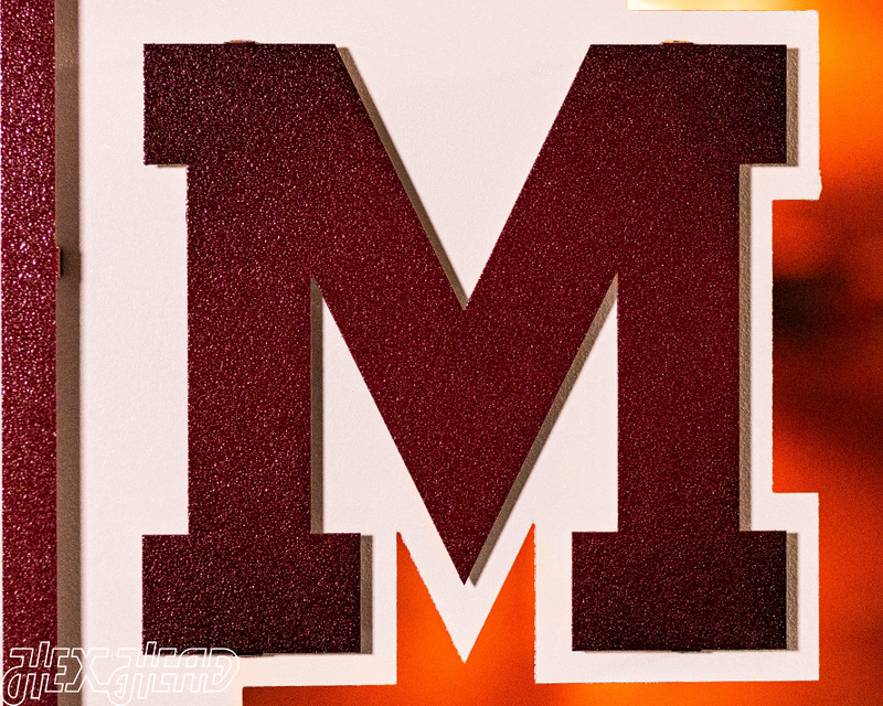 Texas A&M 3D Vintage Metal Artwork - Aggie Maroon/ White 20" x 16.5 ...