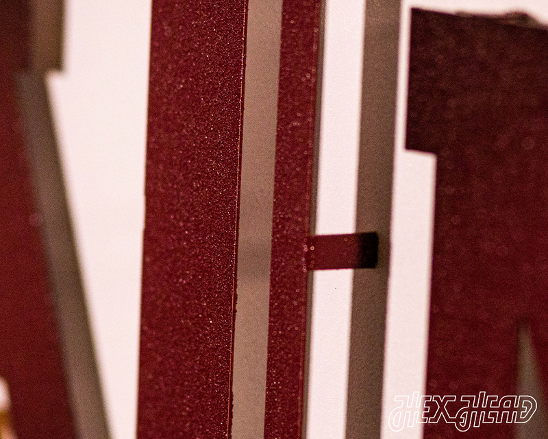 Texas A&M 3D Vintage Metal Artwork - Aggie Maroon/ White 20" x 16.5 ...