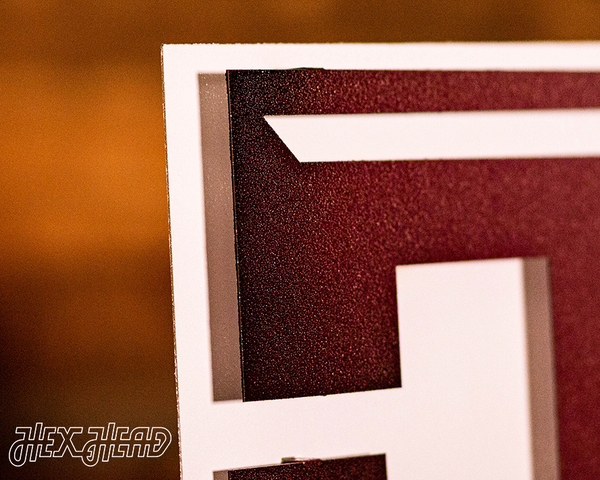 Texas A&M 3D Vintage Metal Artwork - Aggie Maroon/ White 20" x 16.5 ...