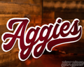 Texas A&M "Aggies" Script 3D Vintage Wall Art – Hex Head Art