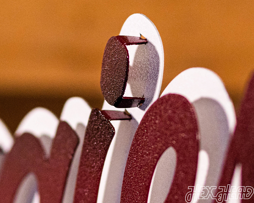 Texas A&M "Aggies" Script 3D Vintage Wall Art – Hex Head Art