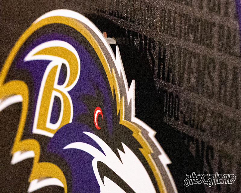 Baltimore Ravens Metal Wall Art – Hex Head Art