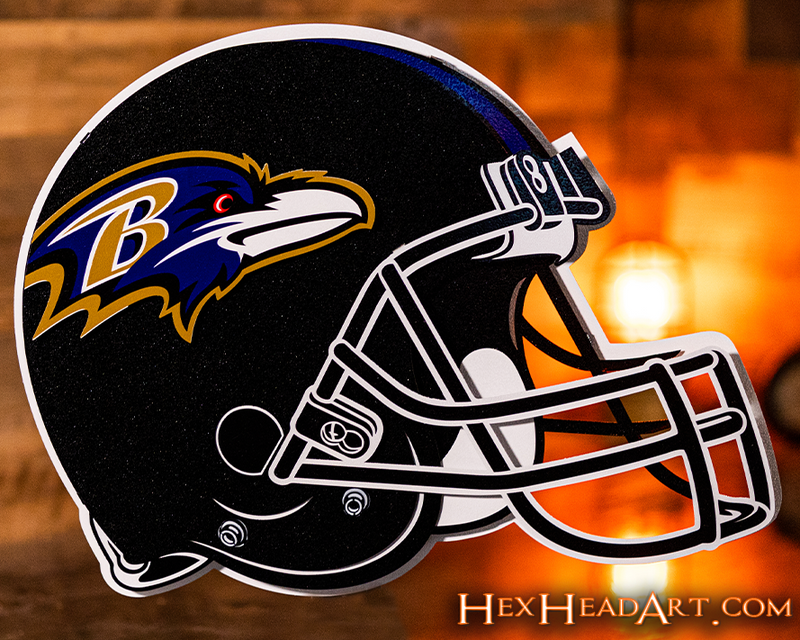 Baltimore Ravens Metal Wall Art – Hex Head Art
