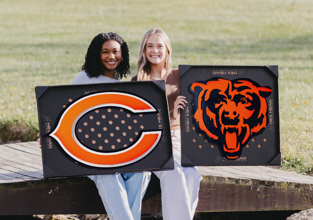 Chicago Bears Metal Wall Art – Hex Head Art