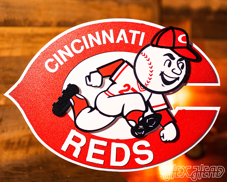 Cincinnati Reds 1974 3D Metal Artwork – Hex Head Art