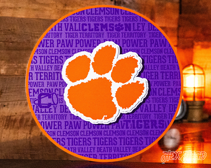 Clemson Tigers Vintage Metal Wall Art – Hex Head Art