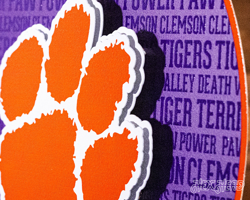 Clemson Tigers Vintage Metal Wall Art – Hex Head Art