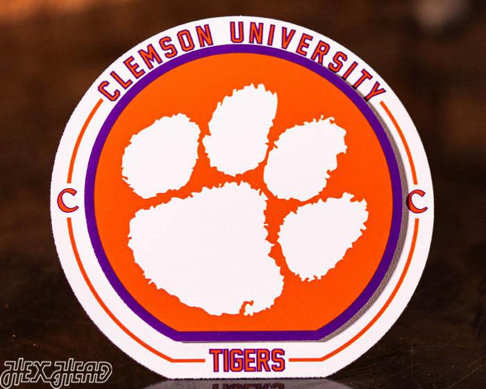 Clemson Tigers Vintage Metal Wall Art – Hex Head Art