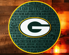 Green Bay Packers CRAFT SERIES 3D Embossed Metal Wall Art