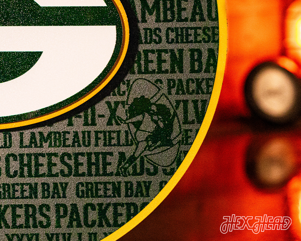 Green Bay Packers CRAFT SERIES 3D Embossed Metal Wall Art