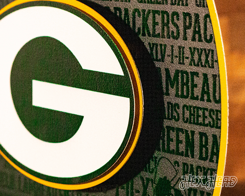 Green Bay Packers CRAFT SERIES 3D Embossed Metal Wall Art