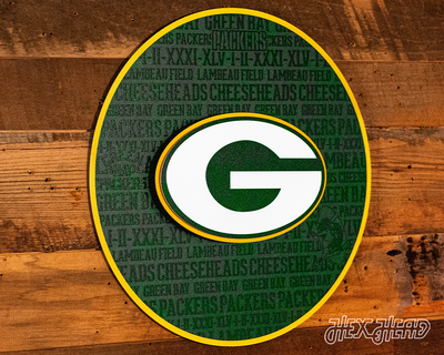 Green Bay Packers CRAFT SERIES 3D Embossed Metal Wall Art