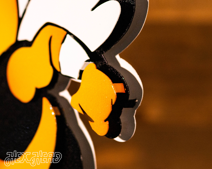 Georgia Tech "Buzz" Mascot 3D Metal Artwork – Hex Head Art