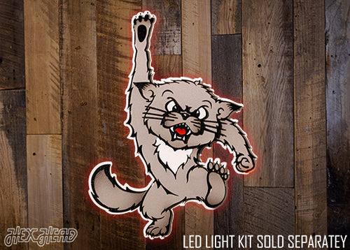 Cincinnati "VINTAGE BEARCAT" 3D Black Vintage Metal Wall Art - Hex Head Art