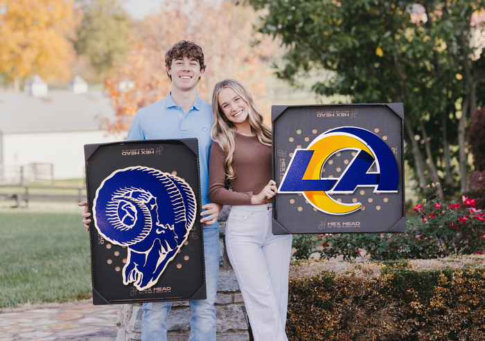 Los Angeles Rams Metal Wall Art – Hex Head Art