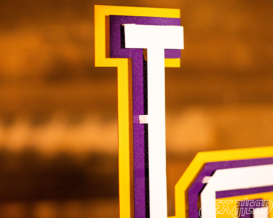 LSU Tigers Interlocking Baseball ART with FREE CHAMP ENGRAVING – Hex ...