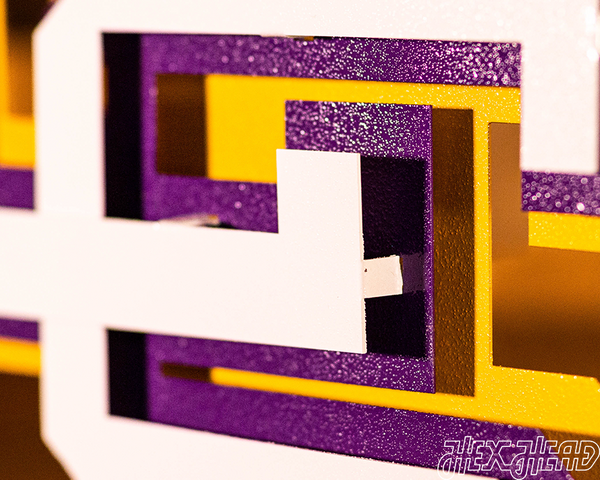 LSU Tigers Vintage Metal Wall Art – Hex Head Art