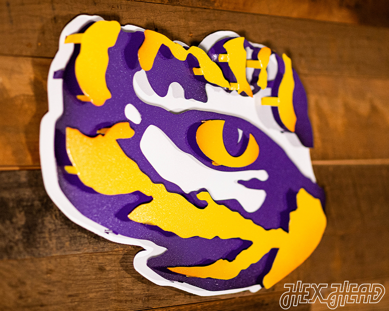 Louisiana State University "Tiger Eye" 3D Vintage Metal Artwork – Hex ...