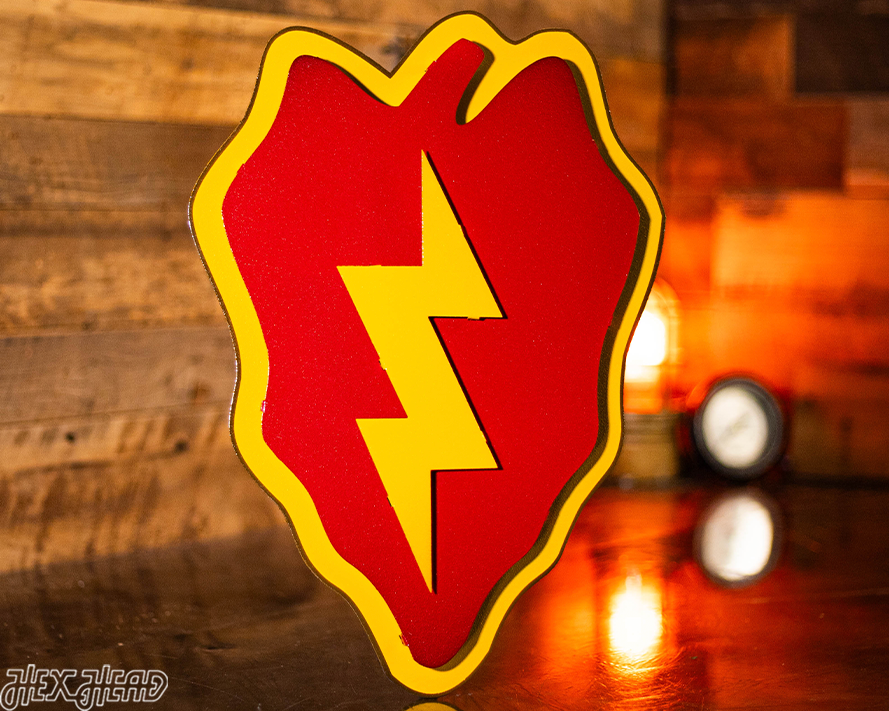 US Army 25th Infantry "Tropic Lightning" Patch 3D Metal Wall Art - Hex ...