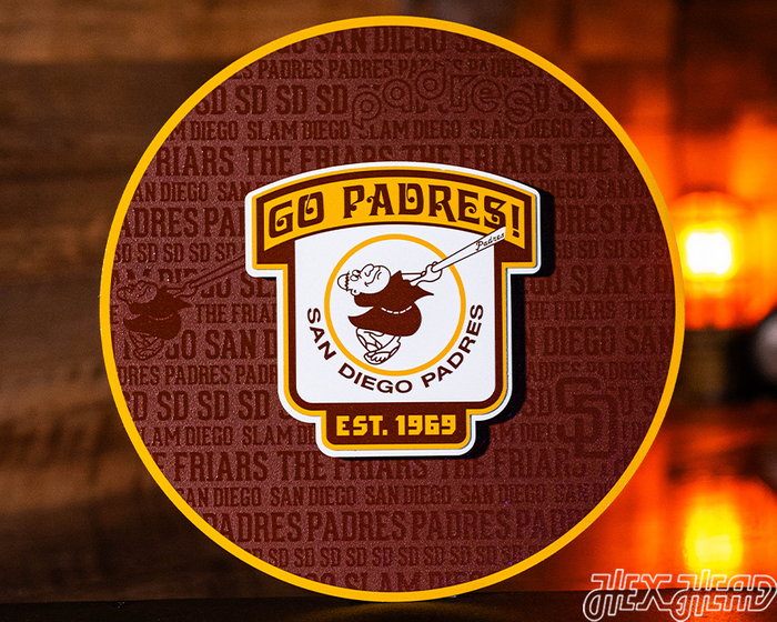 San Diego Padres Metal Wall Art | Hex Head Art
