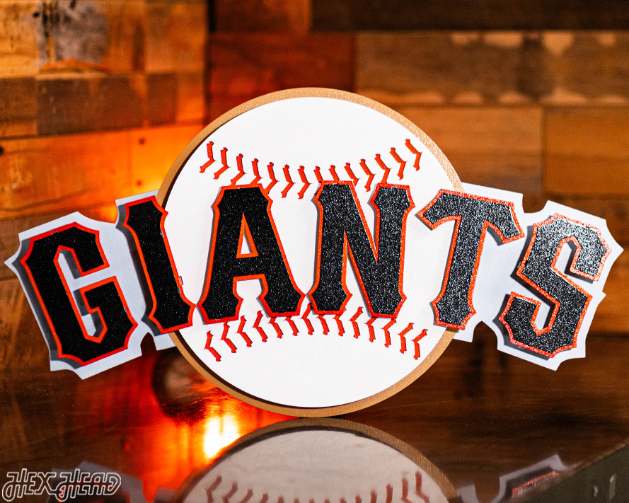 San Francisco Giants Club Logo 3D Vintage Metal Wall Art – Hex Head Art