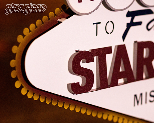Welcome to STARKVEGAS, Mississippi State 3D Vintage Art 28" x 21" – Hex ...