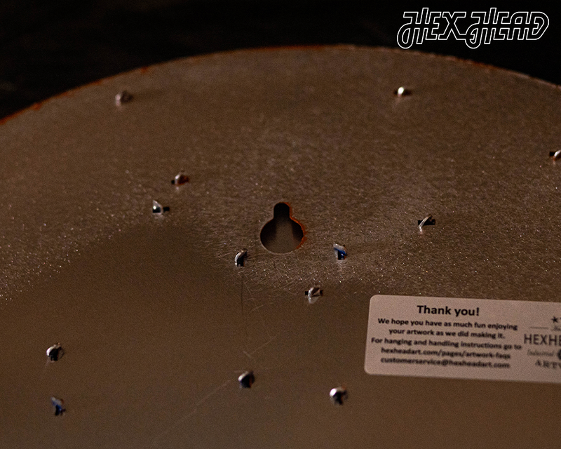 New York Mets Crest 3D Blue & Orange Vintage Metal Wall Art – Hex Head Art