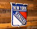 New York Rangers NHL 3D Vintage Metal Wall Art 22" X 21.5" – Hex Head Art