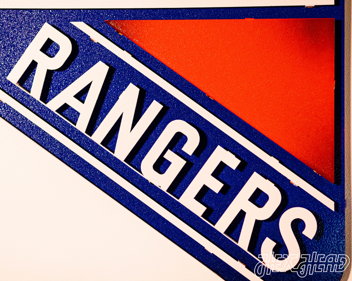 New York Rangers NHL 3D Vintage Metal Wall Art 22" X 21.5" – Hex Head Art
