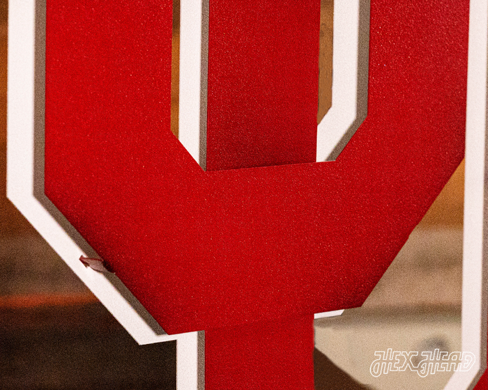 University of Oklahoma Sooners "OU" Vintage 3D Metal Artwork – Hex Head Art