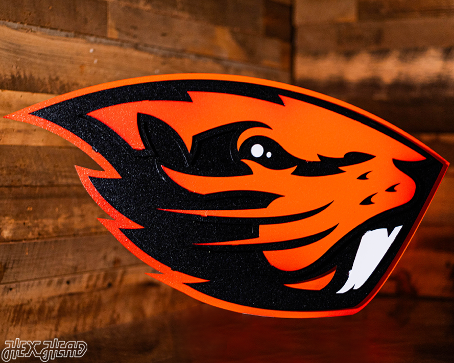 Oregon State University Beaver 3D Metal Artwork 28" x 15 1/2" – Hex ...