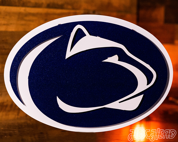 Penn State University Nittany Lions 3D Artwork 23" x 16" – Hex Head Art
