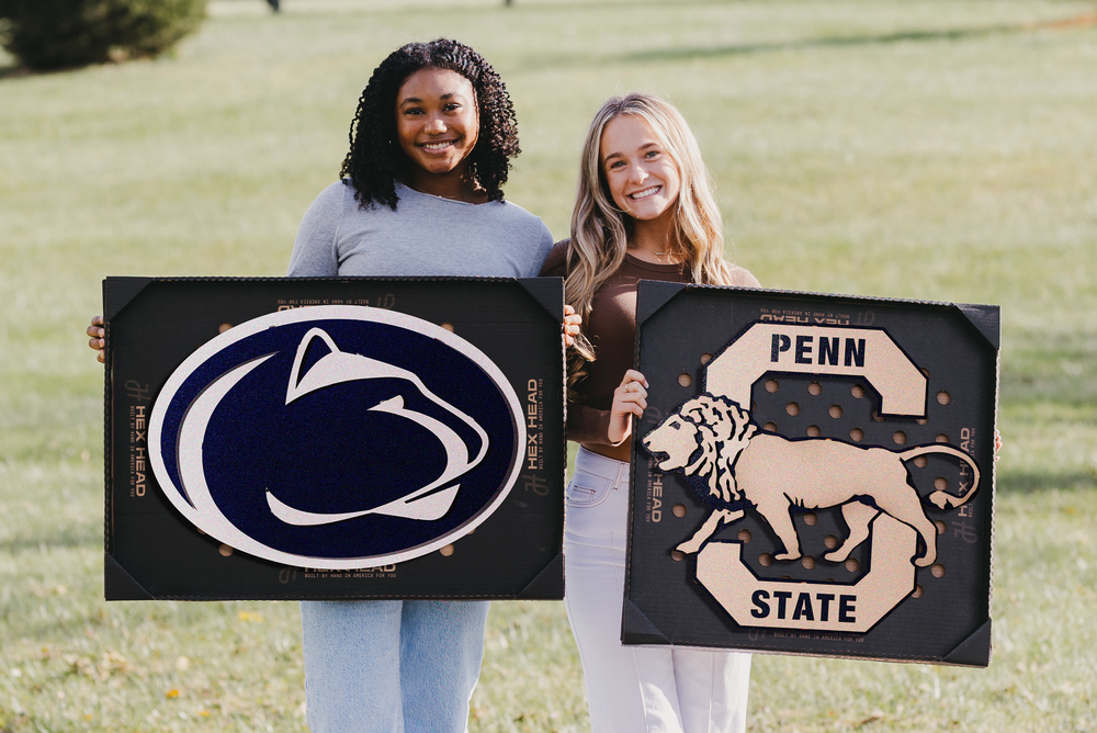 Penn State Nittany Lions Vintage Metal Wall Art – Hex Head Art
