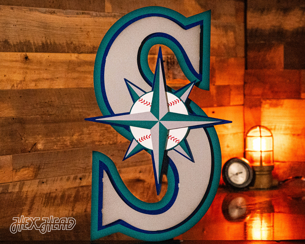 Seattle Mariners Metal Wall Art | Hex Head Art