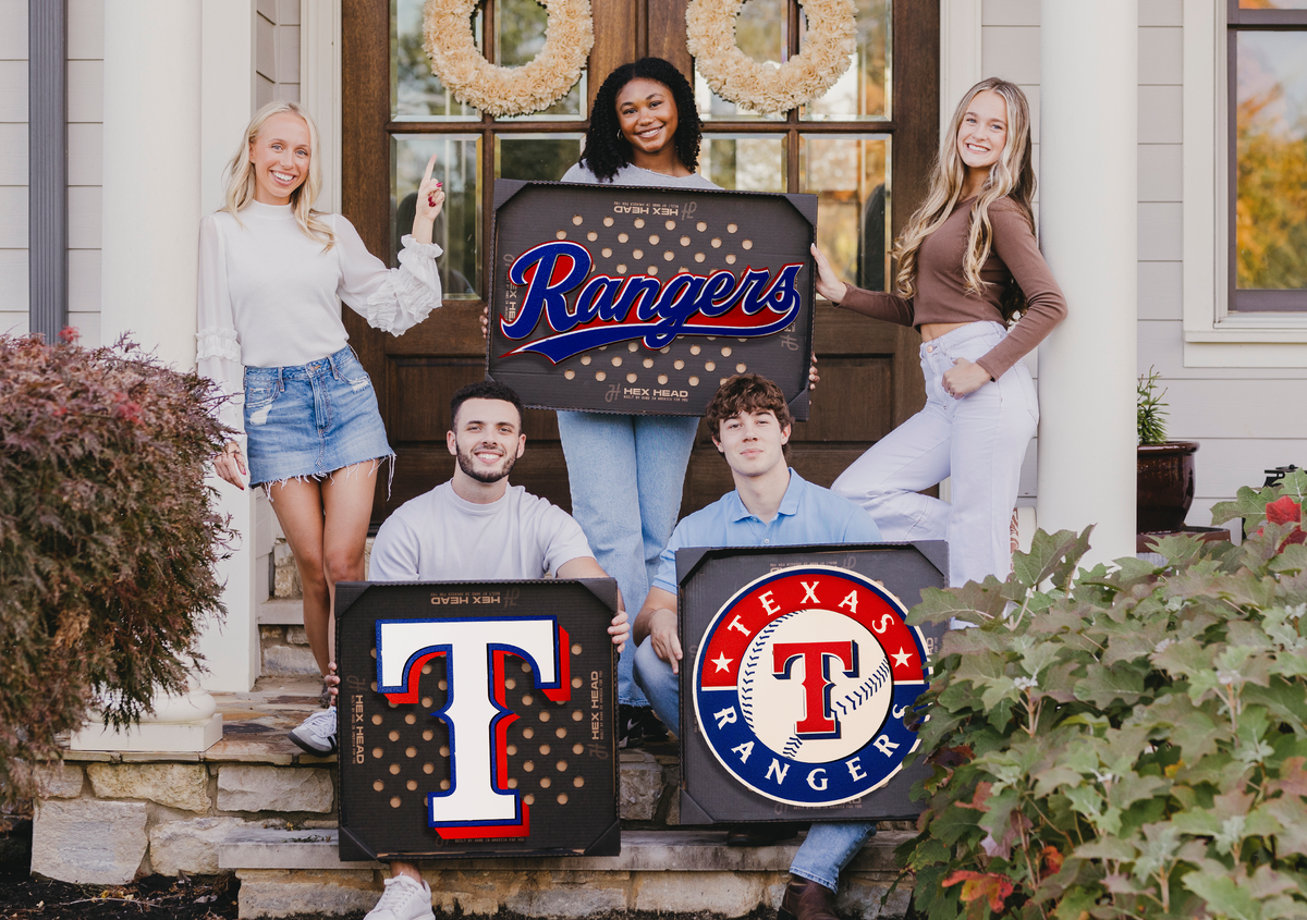 Texas Rangers Metal Wall Art | Hex Head Art