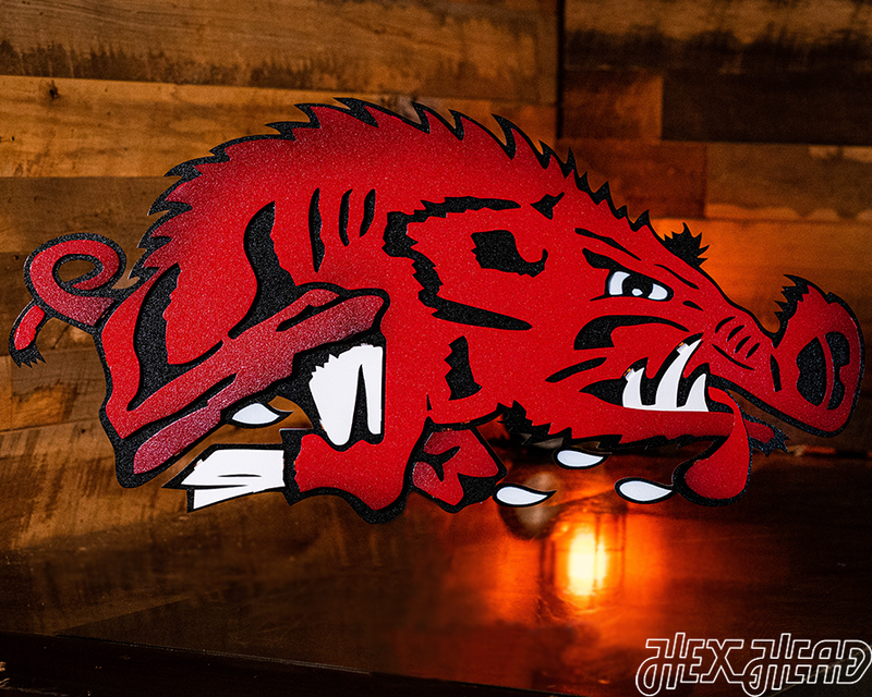 Arkansas Razorbacks VAULT "Slobbering Hog" 3D Metal Artwork 30" X 15 ...
