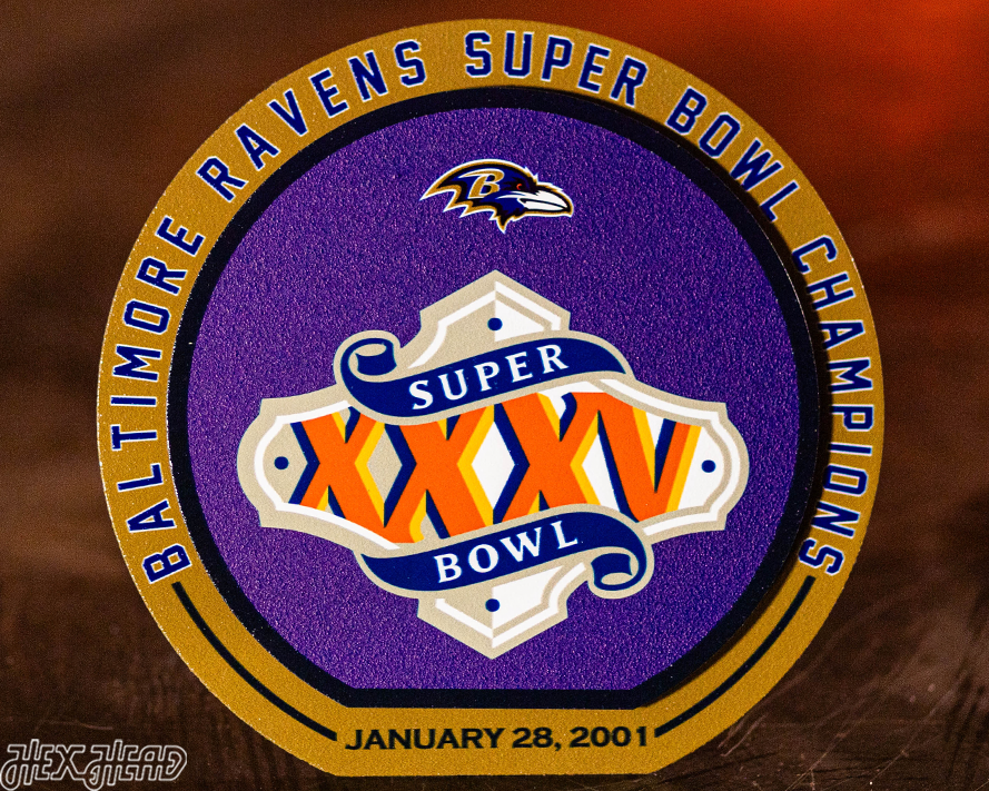 Baltimore Ravens Super Bowl XXXV "Double Play" On the Shelf or on the