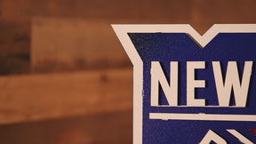 New York Rangers NHL 3D Vintage Metal Wall Art 22" X 21.5" – Hex Head Art